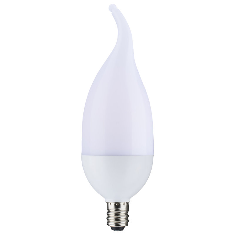 Satco 2 Watt (25 Watt Equivalent), B11 LED, Non-Dimmable Light Bulb, White (1400K) E12 ...